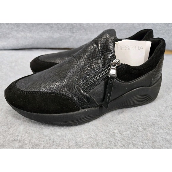 Geox | Shoes | Geox Respira Leather Sneakers Us 5 35 Uk 25 Eu Loafers ...